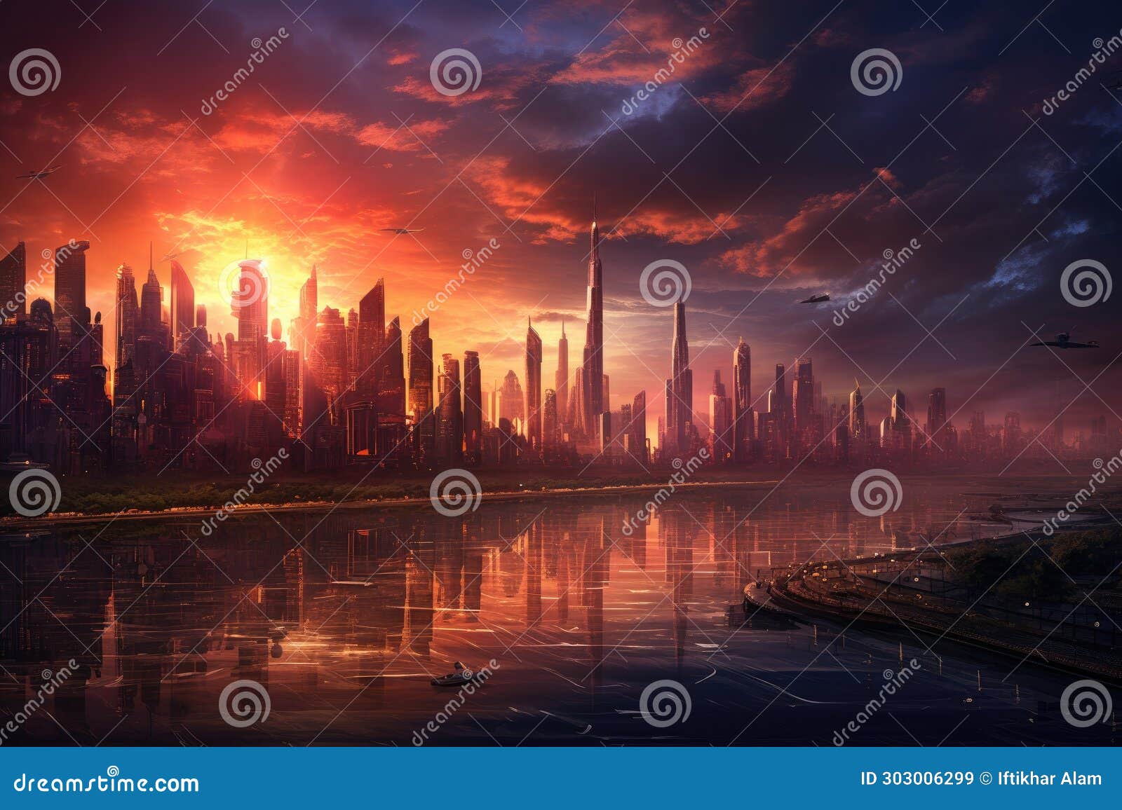 A Breathtaking View of a Modern, High-tech Cityscape Set Against a ...