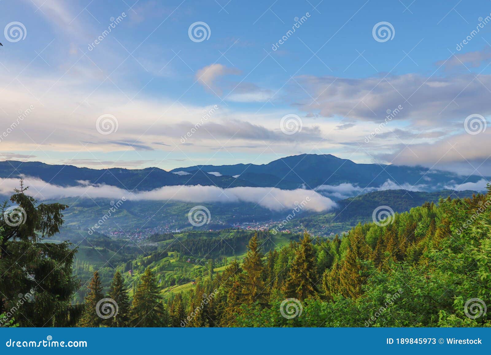Breathtaking View of Mountains and Forests - Background Concept Stock ...