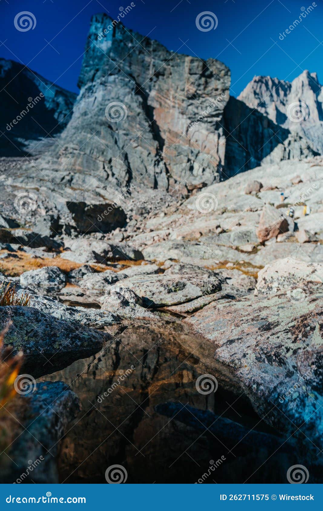 Breathtaking View of Rock Mountains Against Blue Sky Stock Image ...