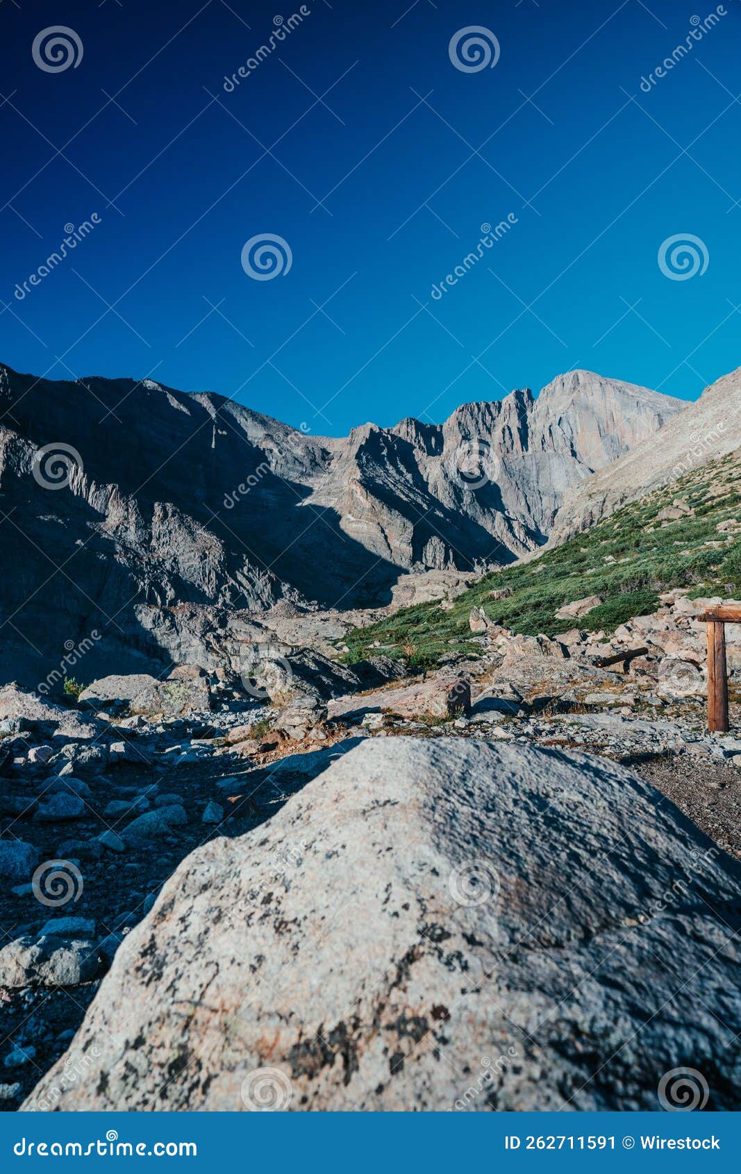 Breathtaking View of Rock Mountains Against Blue Sky Stock Image ...