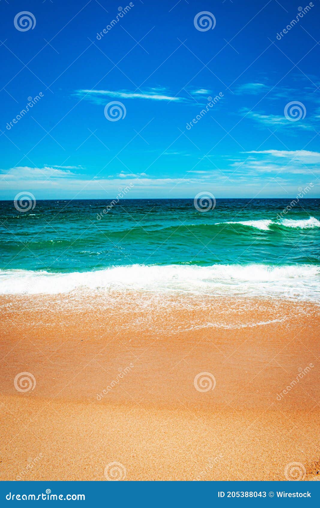 Breathtaking View of the Sea and Sandy Beach on a Sunny Summer D Stock ...