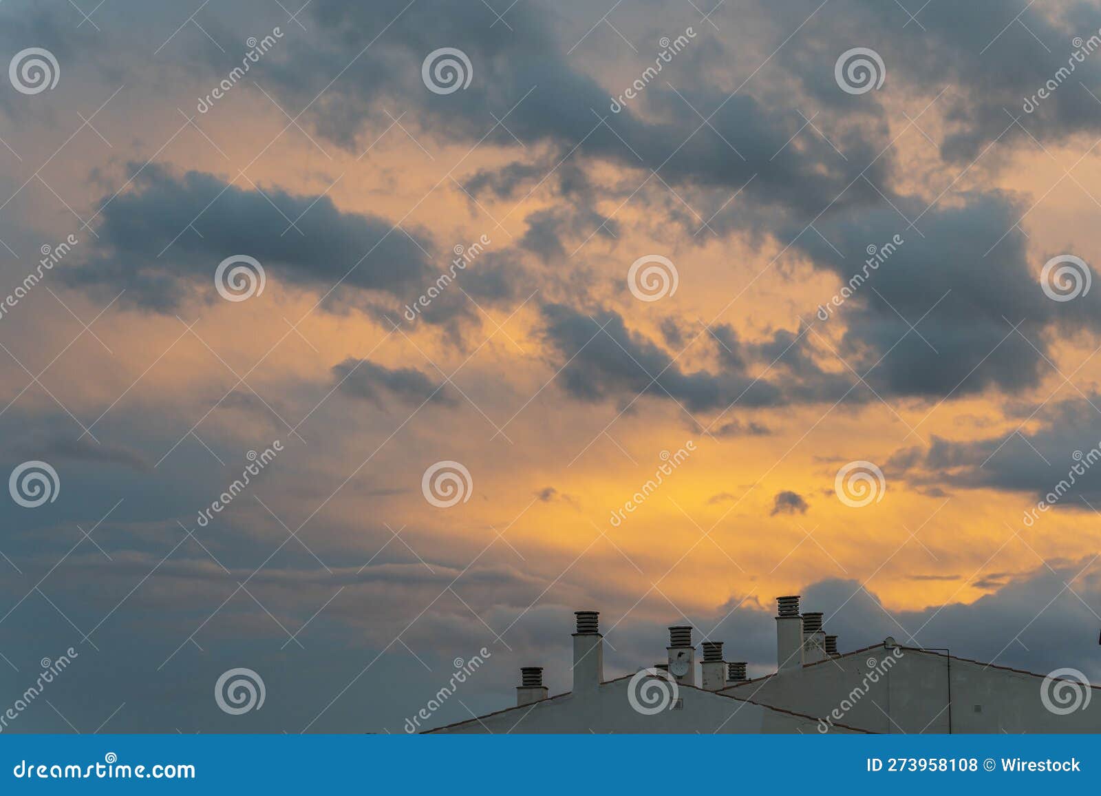Breathtaking View of a Sunset Over a Building Stock Photo - Image of ...