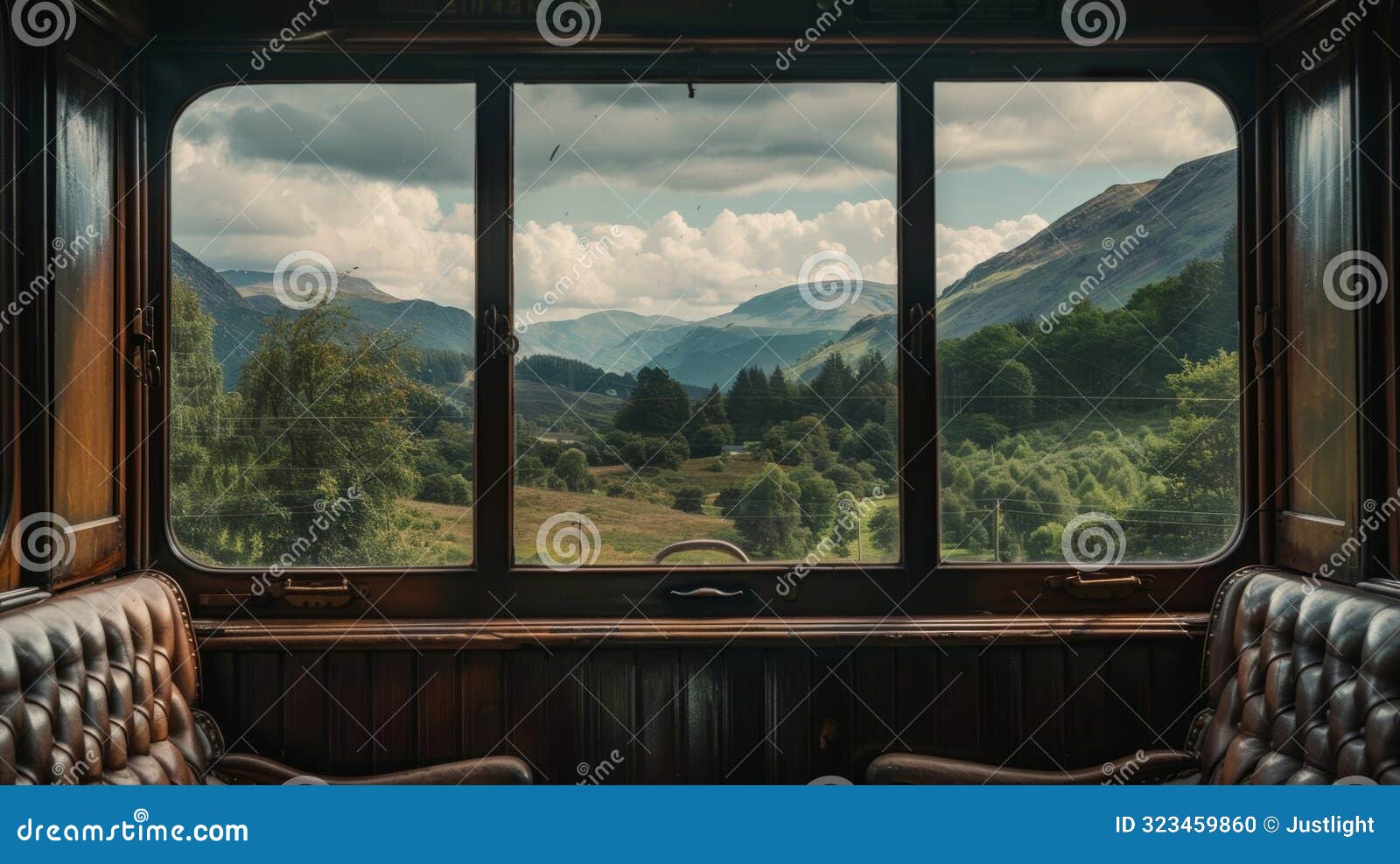 A Breathtaking View from the Window of an Old Steam Train Taking in the ...