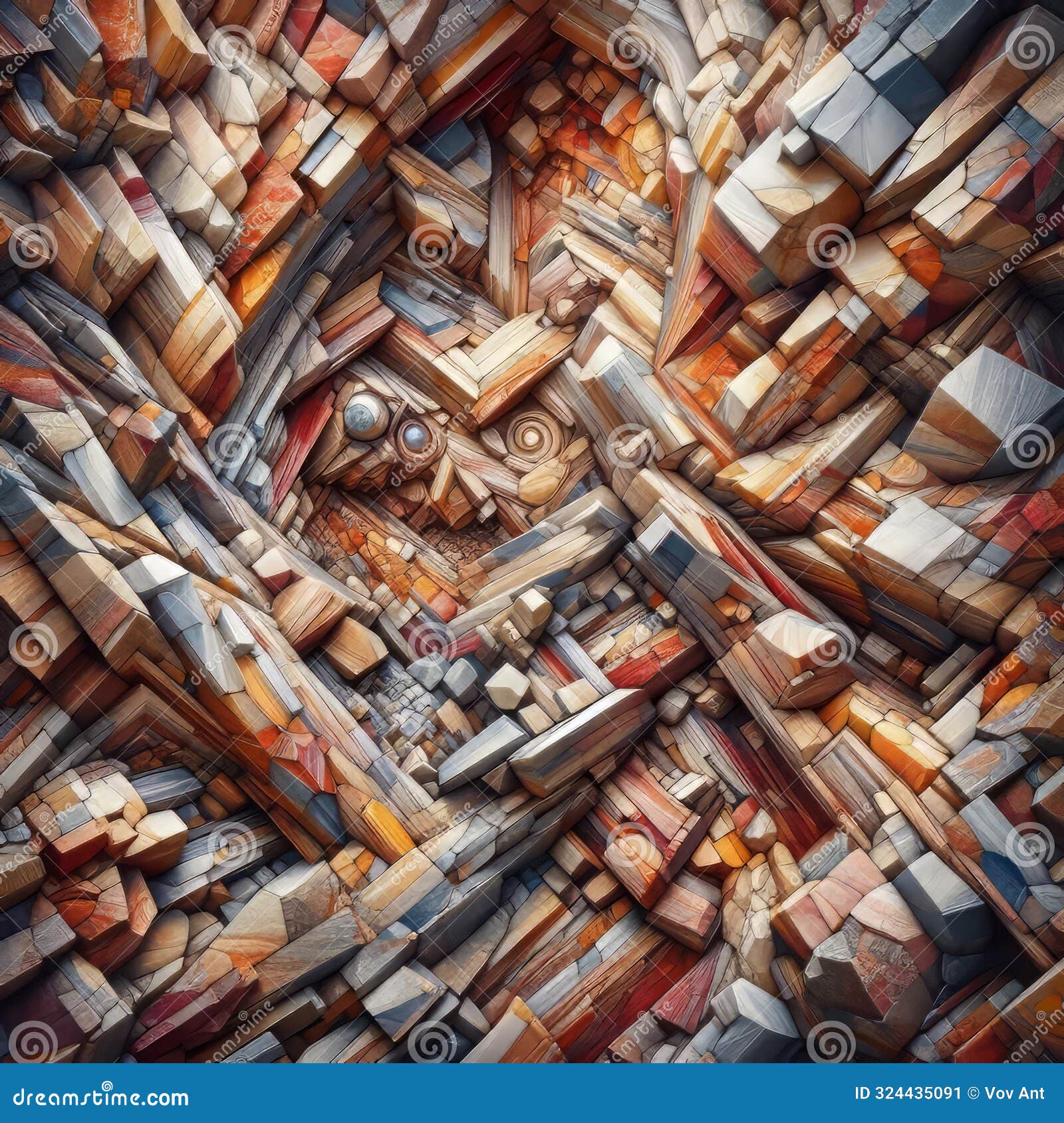 Breccia a Sedimentary Rock Composed of Angular Rock Fragmets Ce Stock ...