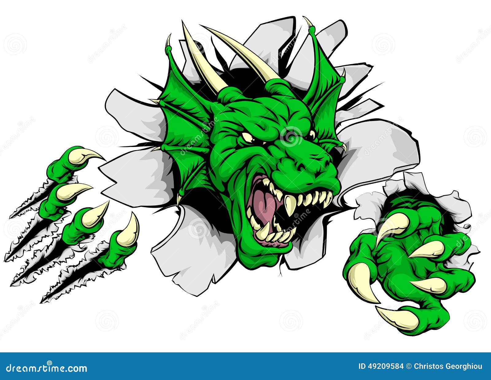 Brecha De La Garra Del Dragón Ilustración del Vector - Ilustración de ...