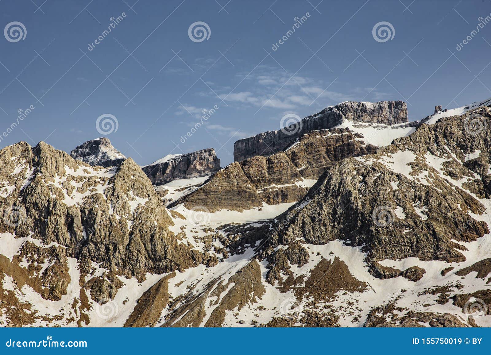 Breche De Roland at the Col De Tentes Pyrenees Stock Image - Image of ...