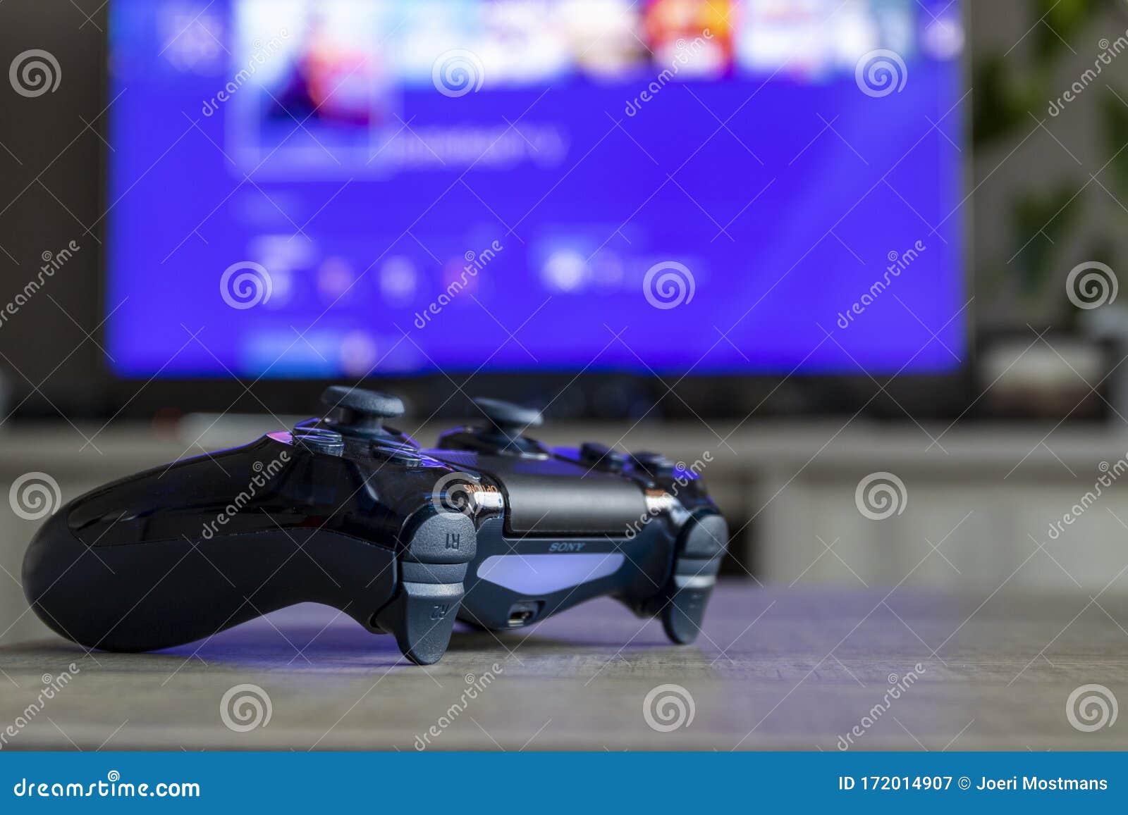 BRECHT, BELGIUM â€“ MARCH 28 2019; a Portrait of a PS4 Controller ...