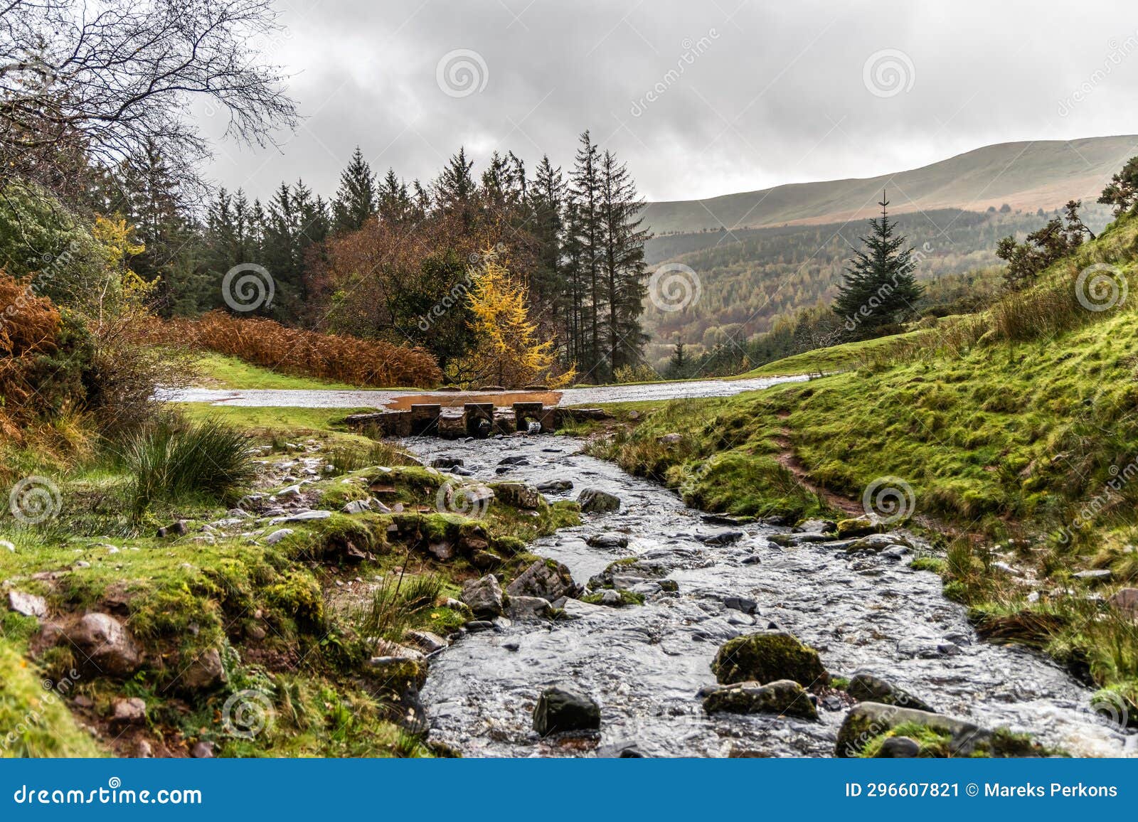 Brecon Beacons Blaen Y Glyn Isaf River and Waterfall Walk Stock Image ...
