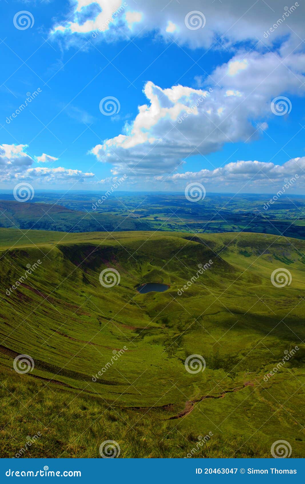 Brecon Beacons National Park Stock Image - Image of pasture, resevoir ...