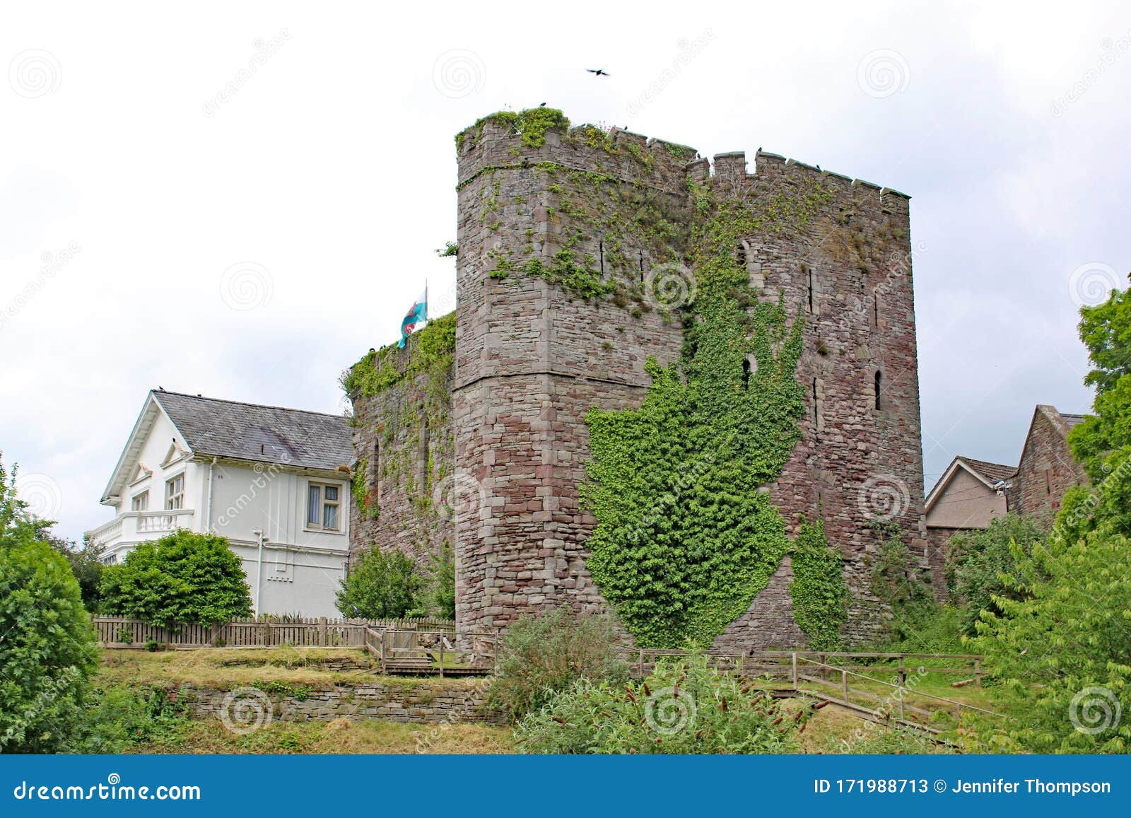 Brecon Castle, Wales stock image. Image of travel, ruined - 171988713
