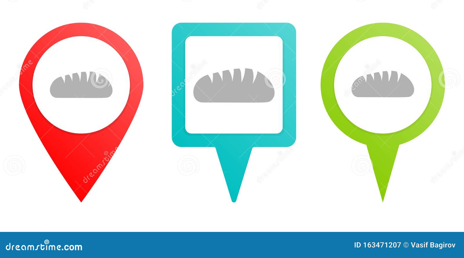 Bred Vector Icon. Simple Element Illustration From Map And Navigation ...