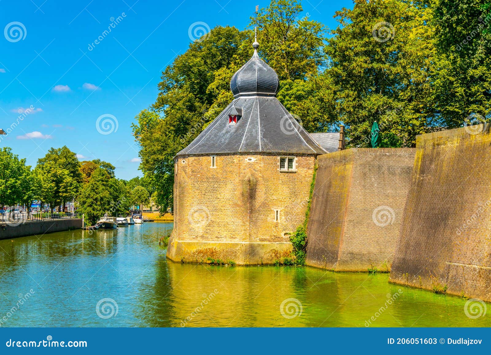 Breda Castle in Netherlands Stock Image - Image of canal, historic ...