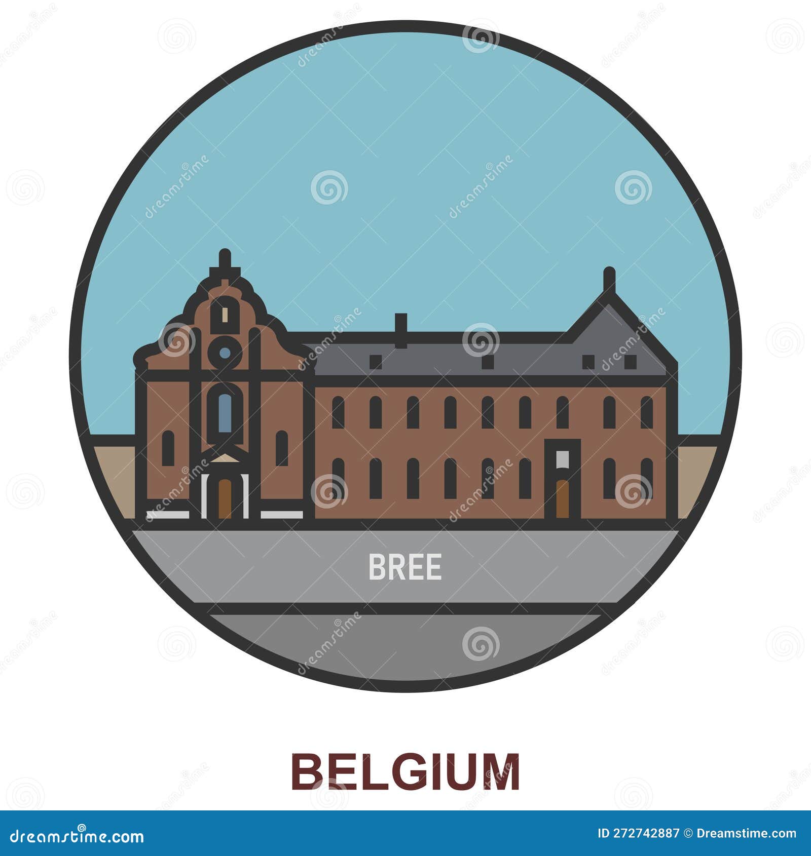 Bree Of Belgium Flag Waving Isolated On White Background Royalty-Free ...