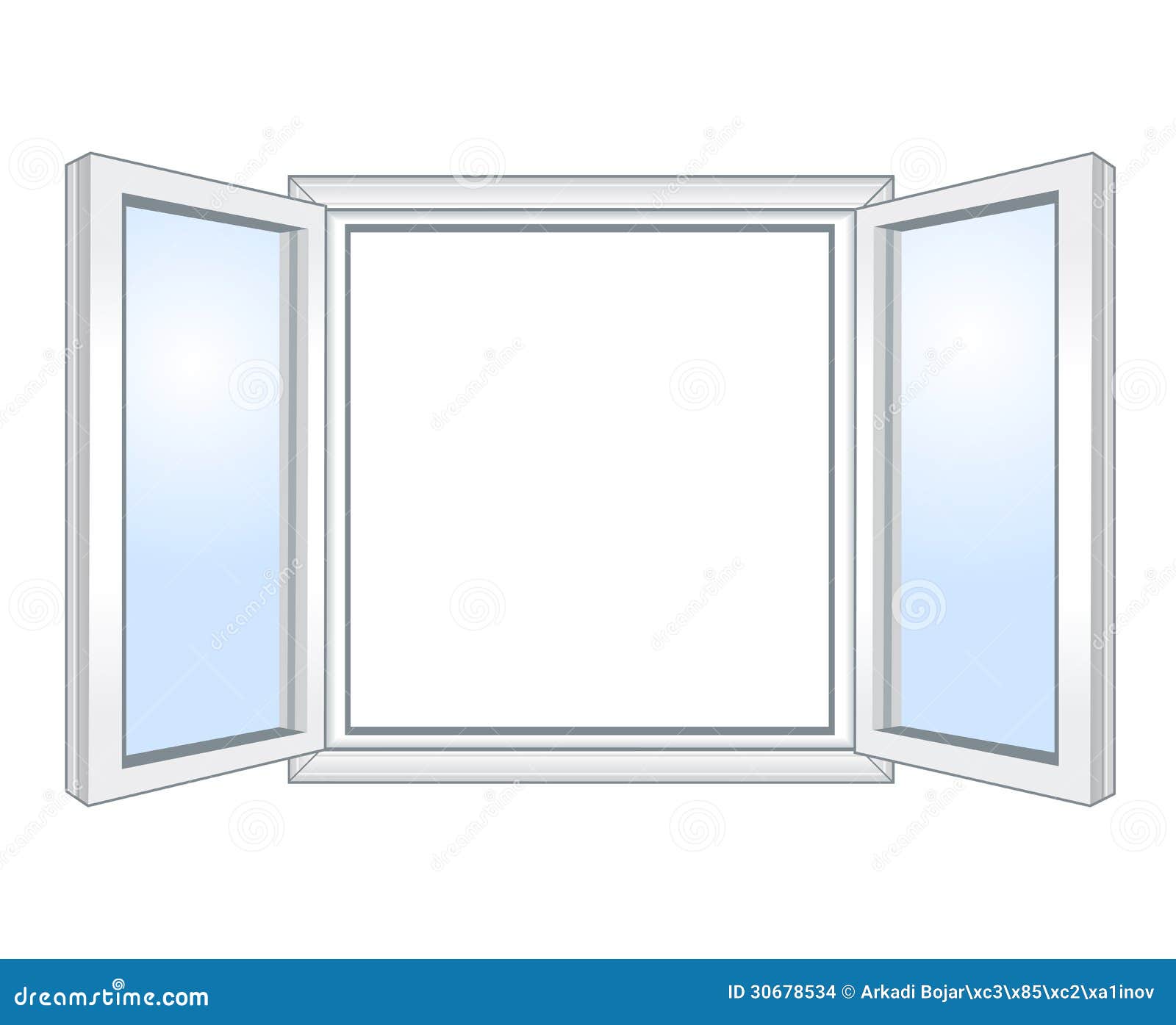 Breed open venster vector illustratie. Illustration of glas - 30678534