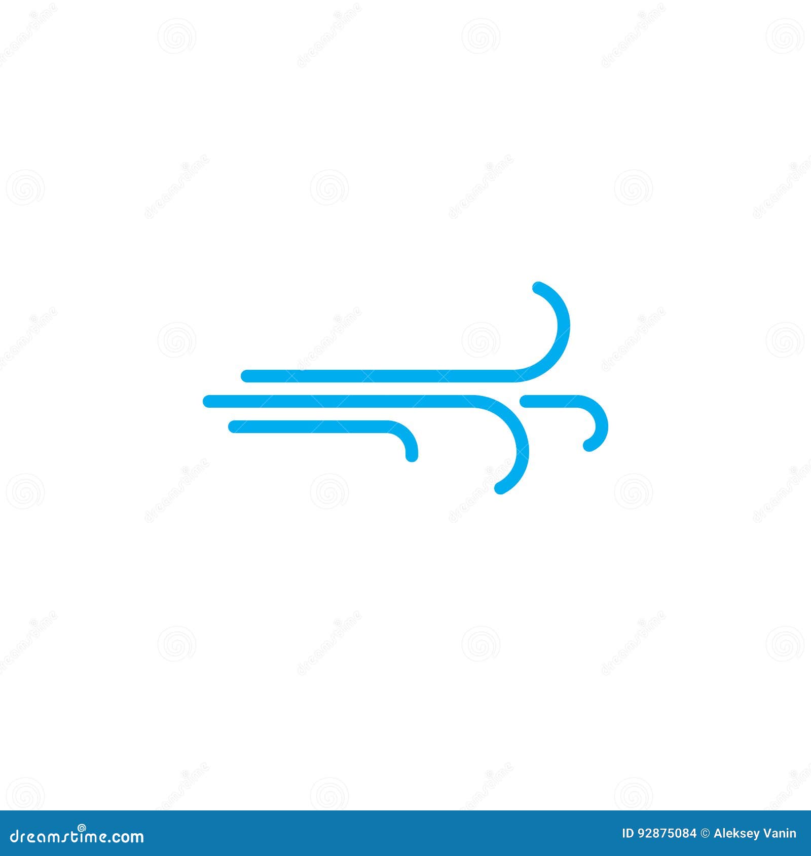 Breeze Icon Isolated on White Background. Vector Illustration Stock ...