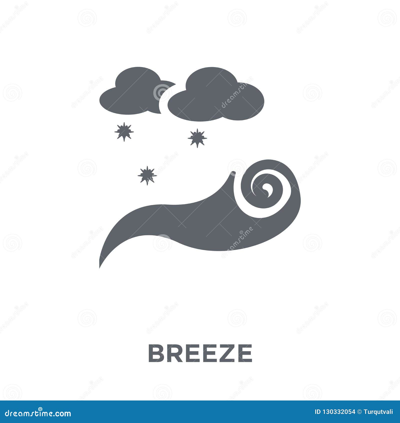 Breeze Icon In Different Style Vector Illustration. Two Colored And ...