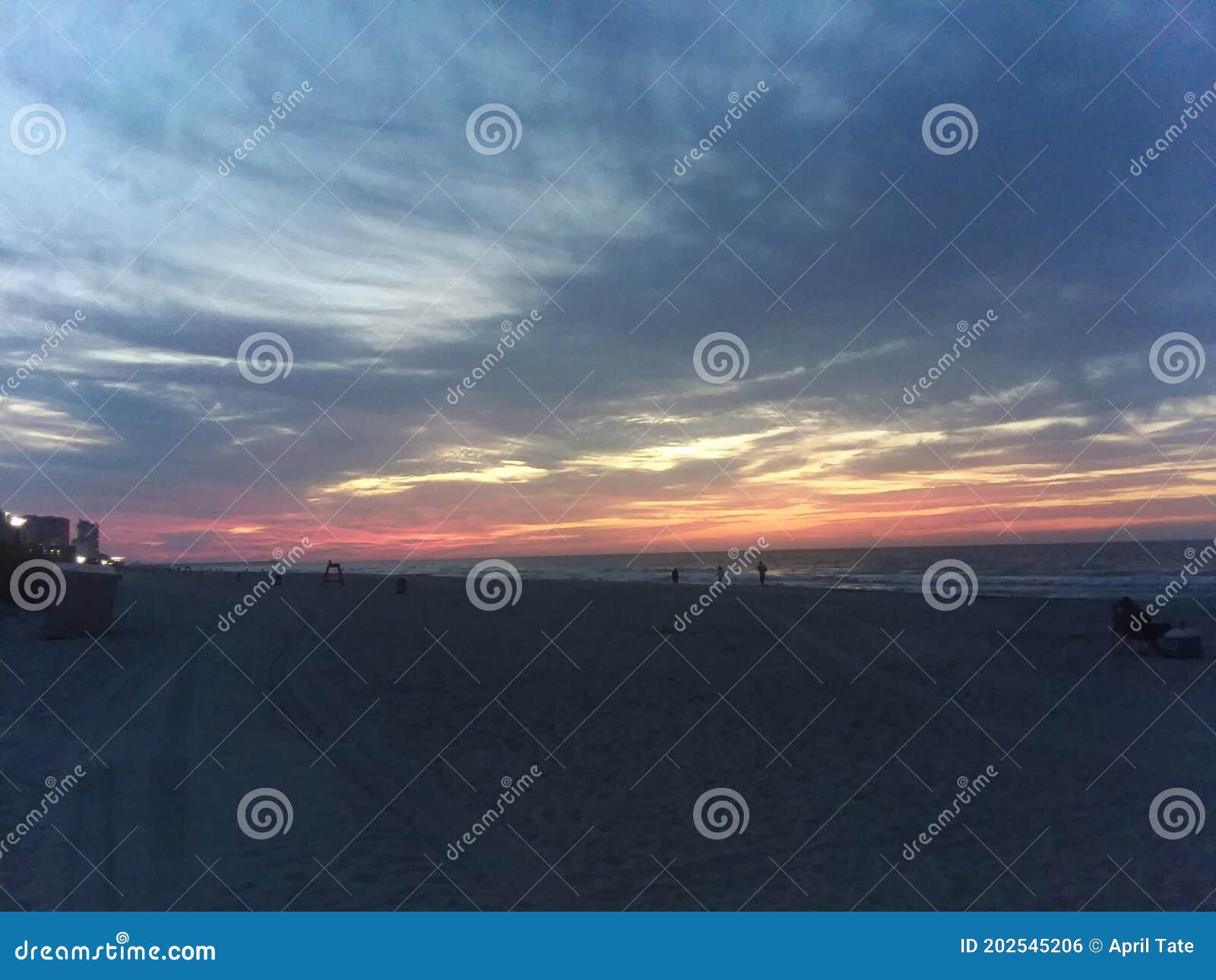 Breezy Beach Morning stock photo. Image of dawn, cloud - 202545206