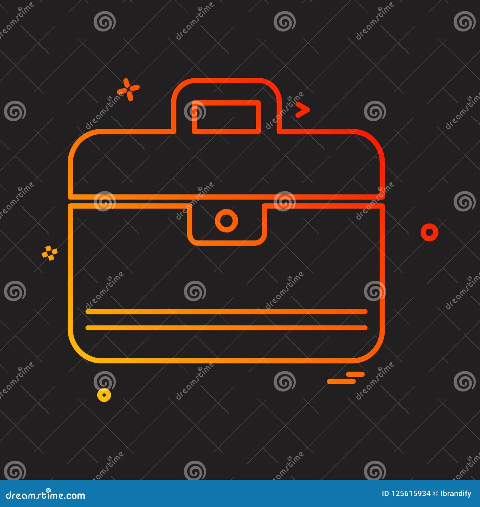 Breifcase Icon Design Vector Stock Vector - Illustration of equipment ...