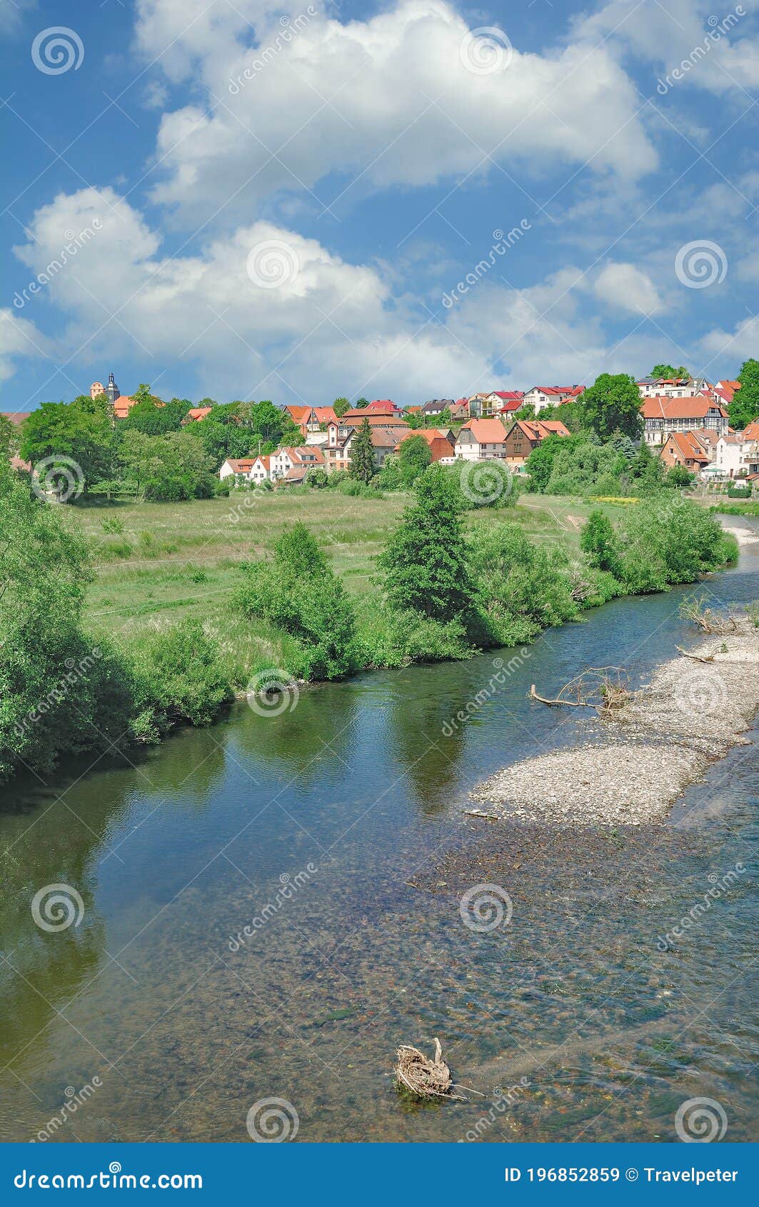 Breitungen,Werra River,Thuringia,Germany Stock Image - Image of werra ...