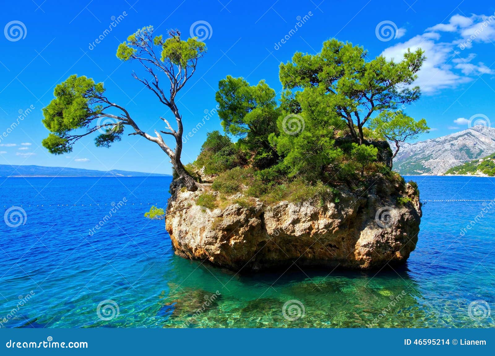 Brela beach stock photo. Image of wave, makarska, adriatic - 46595214