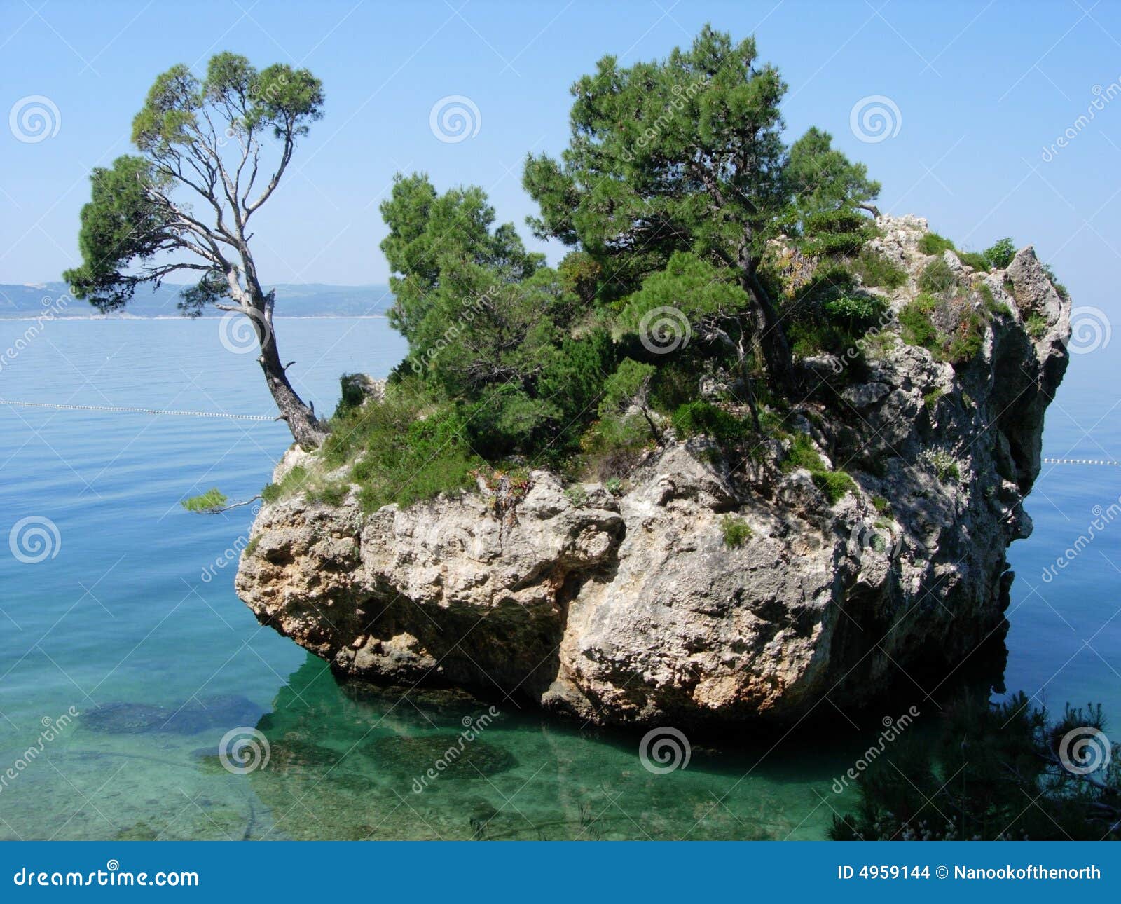 Brela - the Rock stock photo. Image of water, holiday - 4959144