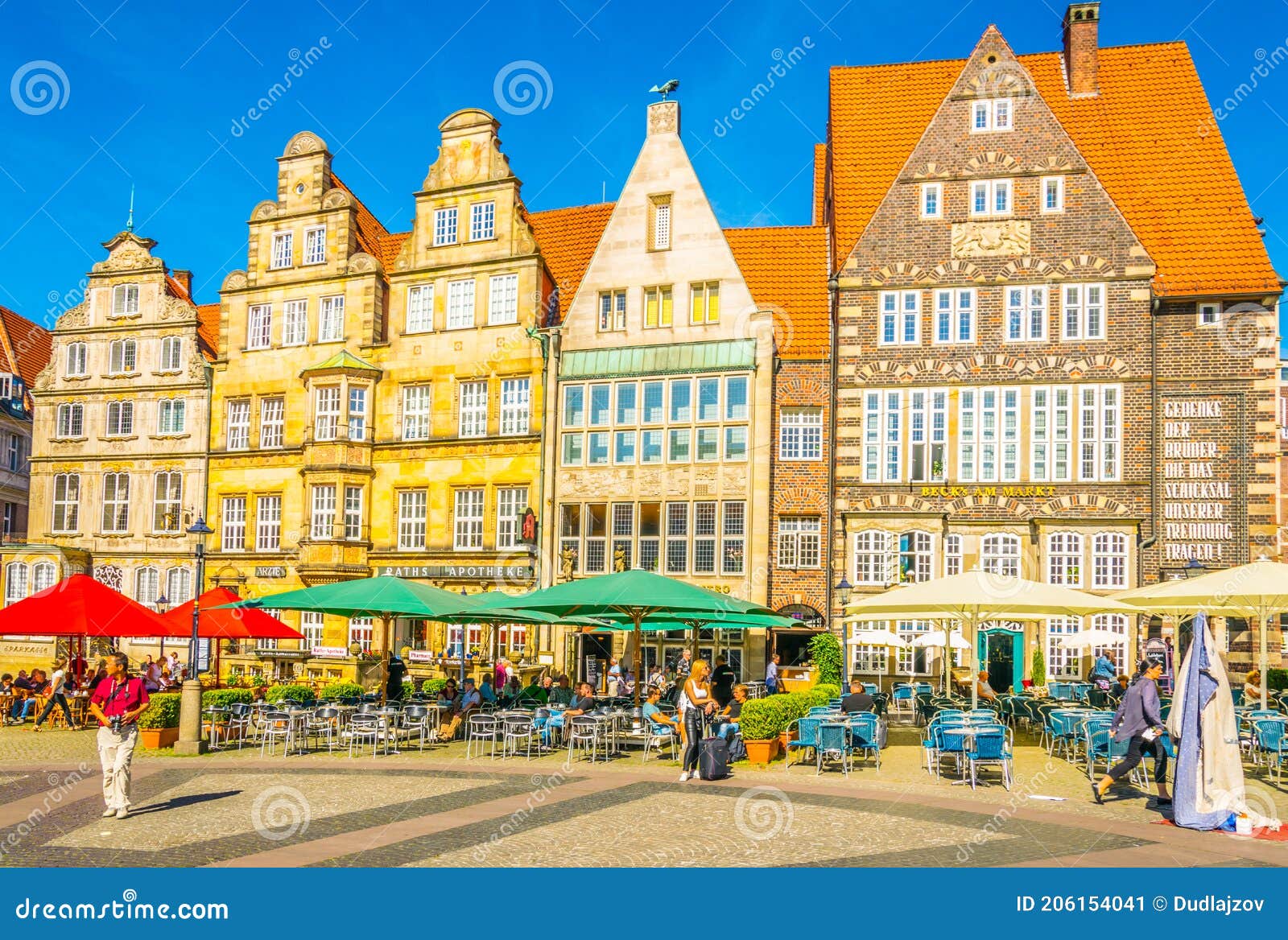 BREMEN, GERMANY, AUGUST 30, 2016: People are Walking through the am ...