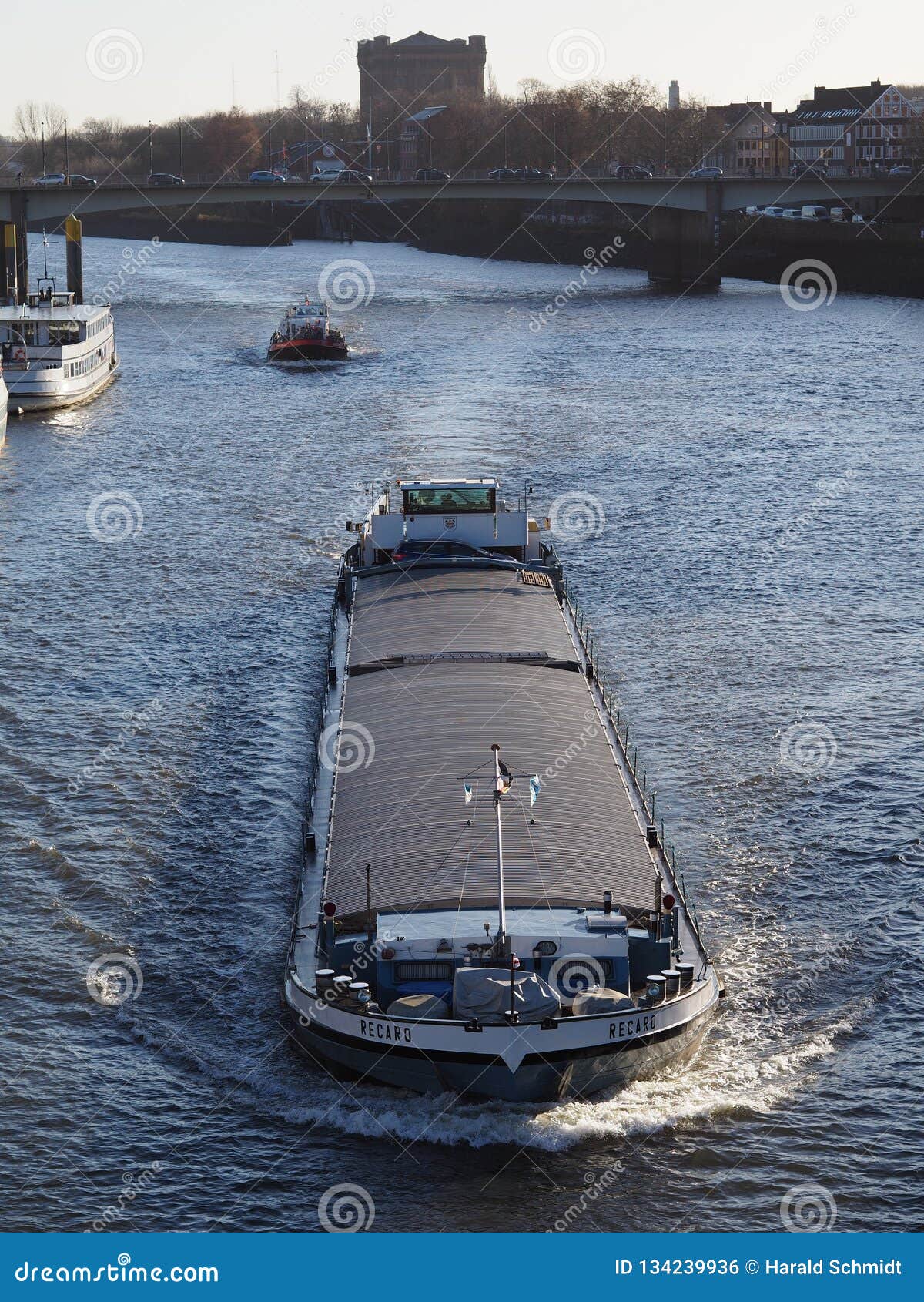 Bremen, Germany - Cargo Ship on the River Weser Editorial Photo - Image ...