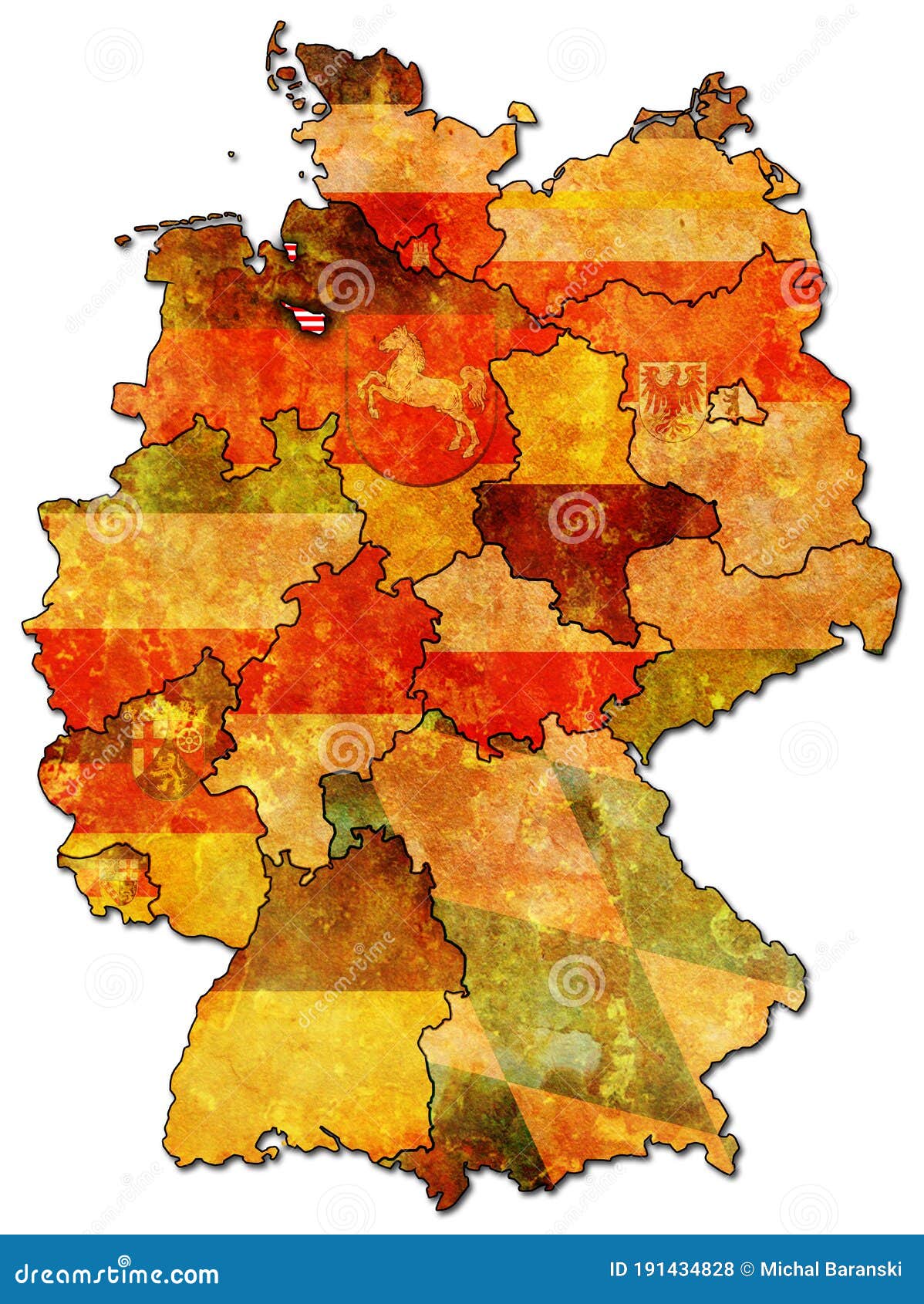 Bremen and Other German Provinces(states Stock Illustration ...