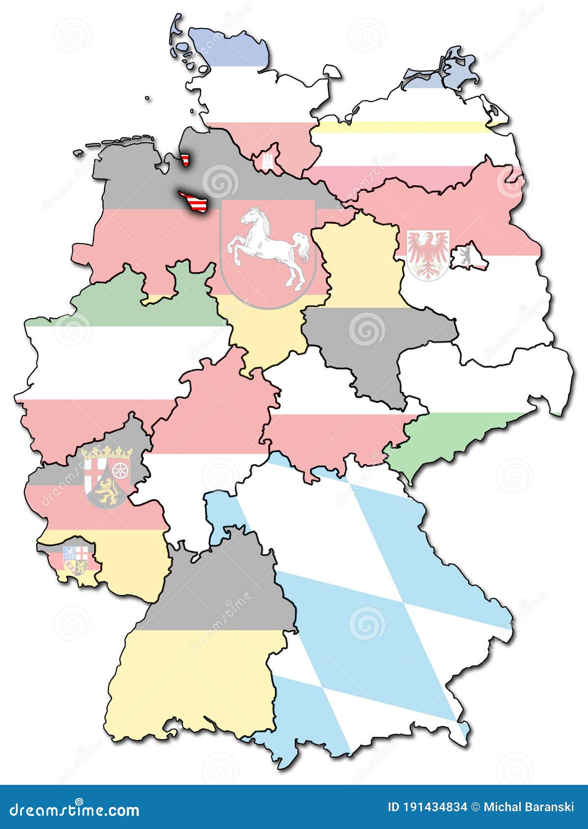 Bremen and Other German Provinces(states Stock Illustration ...