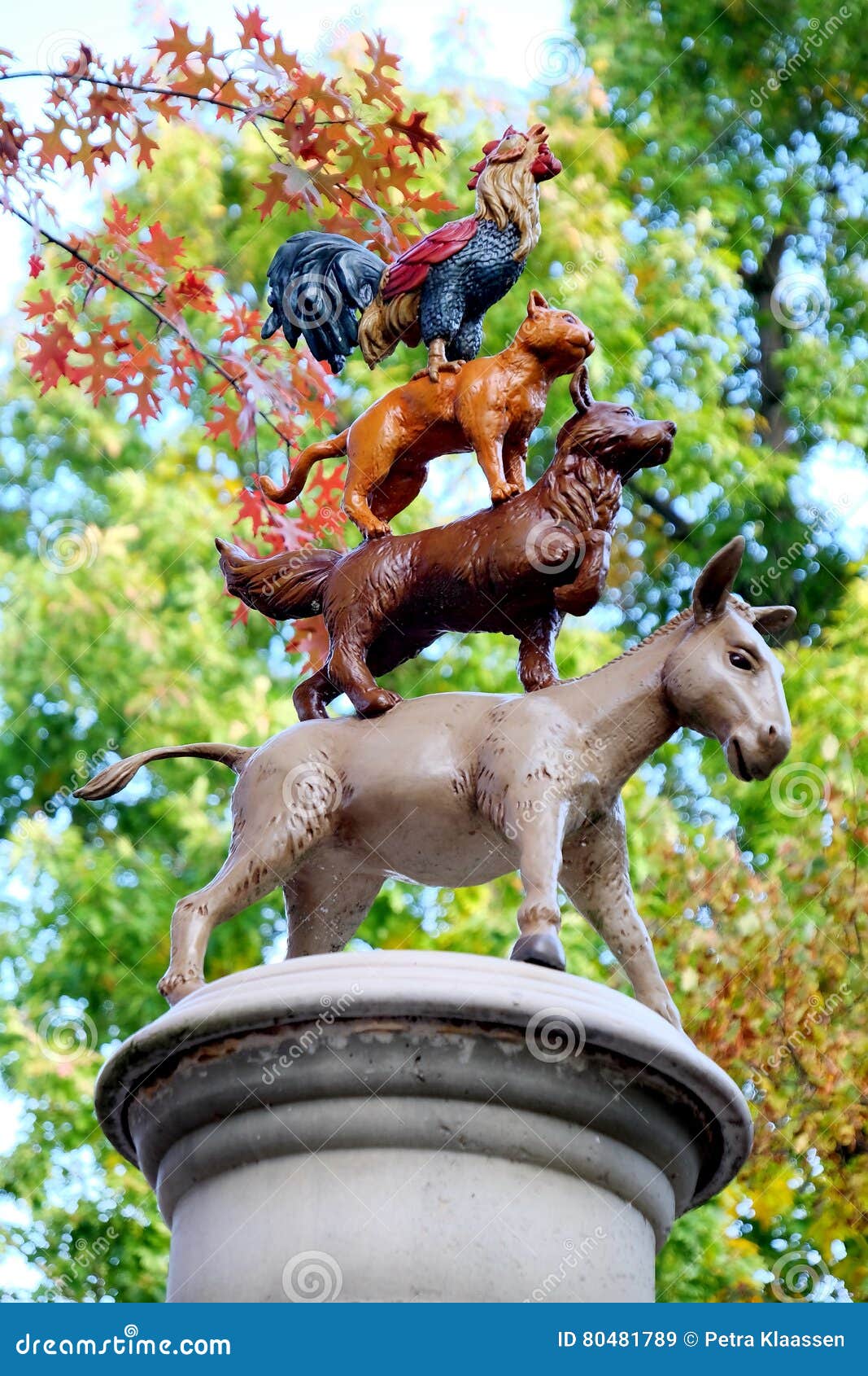 The Bremen town musicians stock image. Image of sightseeing - 80481789