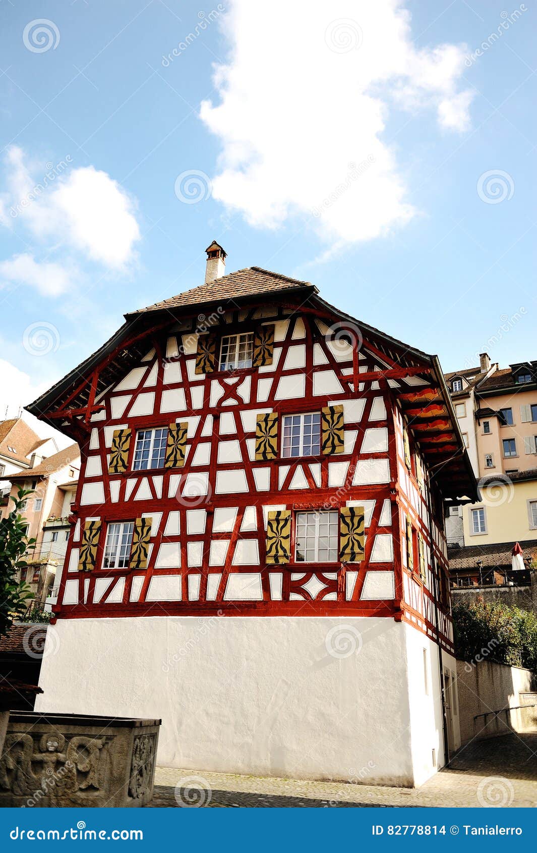 Bremgarten, Switzerland - Characteristic Timber Frame House Stock Photo ...