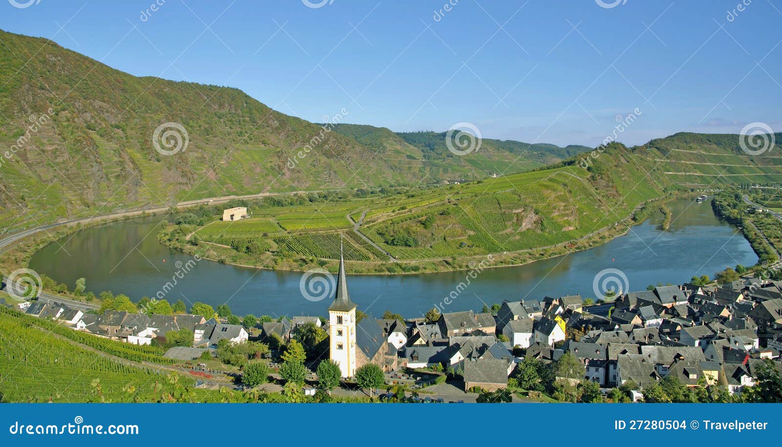Bremm,Mosel River Bend,germany Stock Photo - Image of vineyard, tourism ...