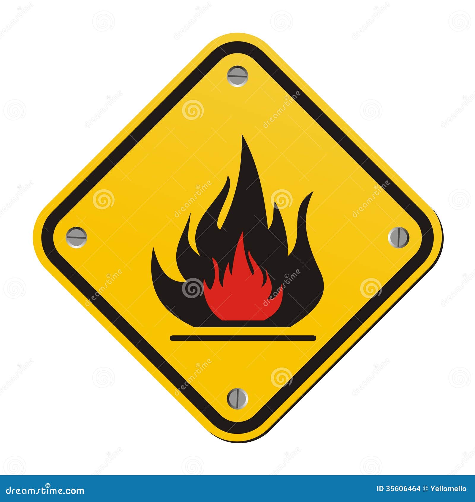 Brennbares Warnzeichen stock abbildung. Illustration von brennbar ...