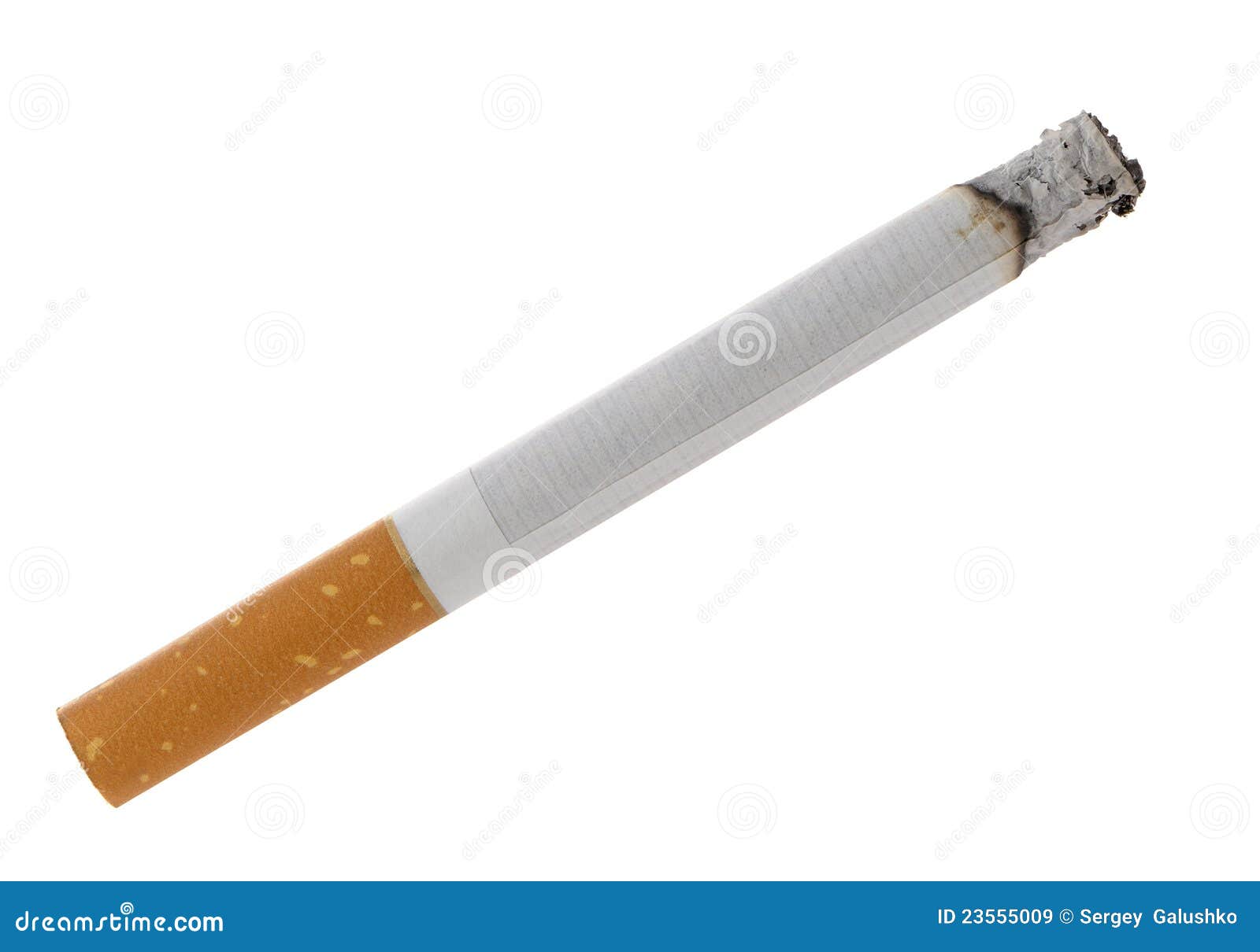 Brennende Zigarette Mit Asche Stockbild - Bild von schuß, kippe: 23555009