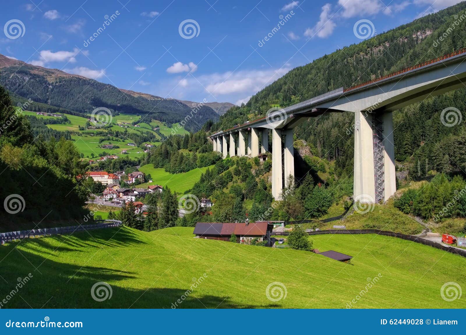 Brennerautobahn stock photo. Image of meadow, austria - 62449028