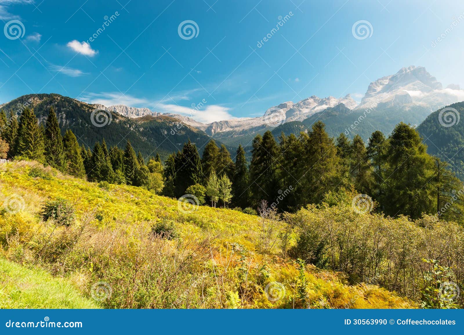 Brenta Group or Brenta Dolomites Stock Photo - Image of spring, peak ...