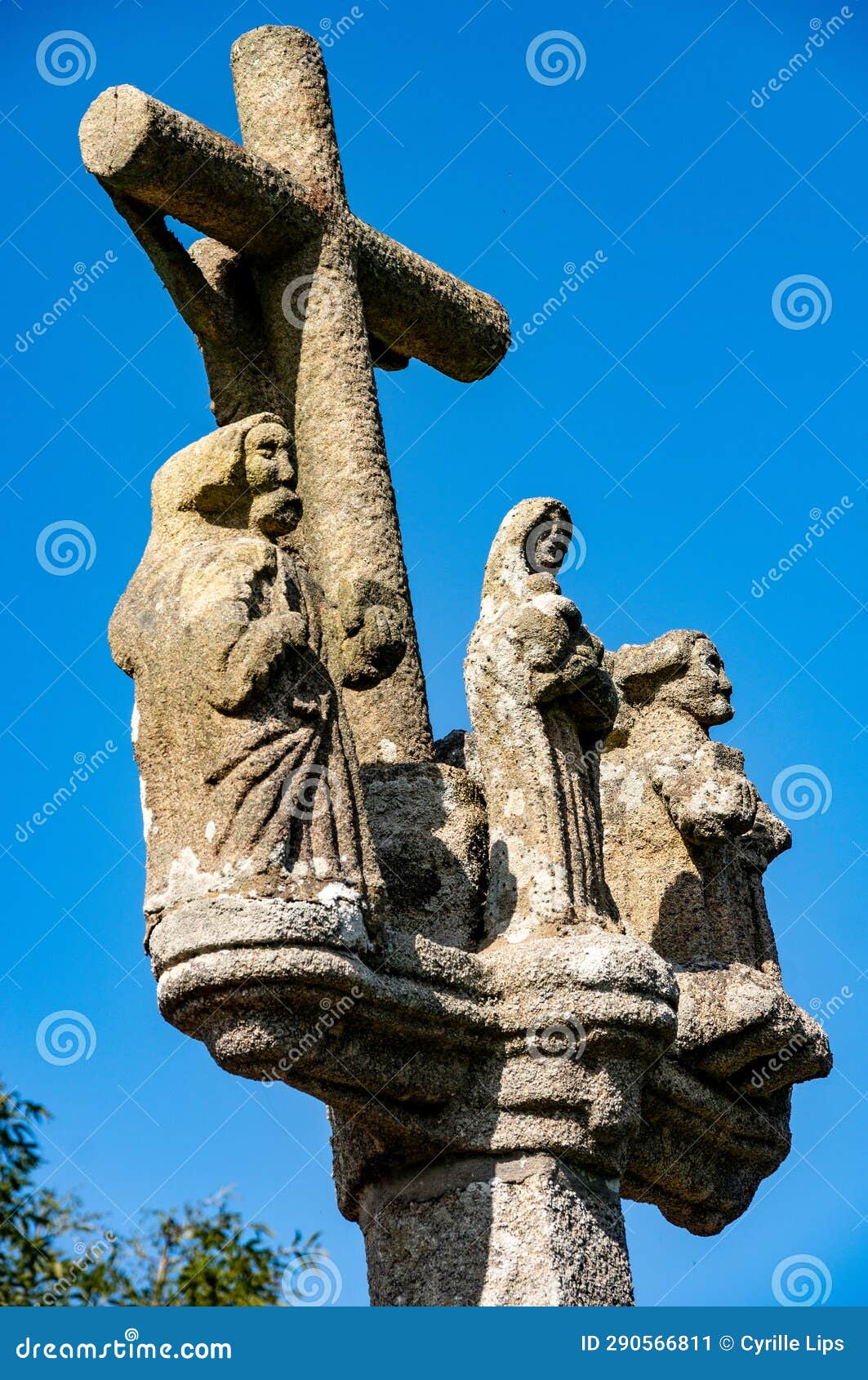 Breton Granite Calvary stock image. Image of culture - 290566811