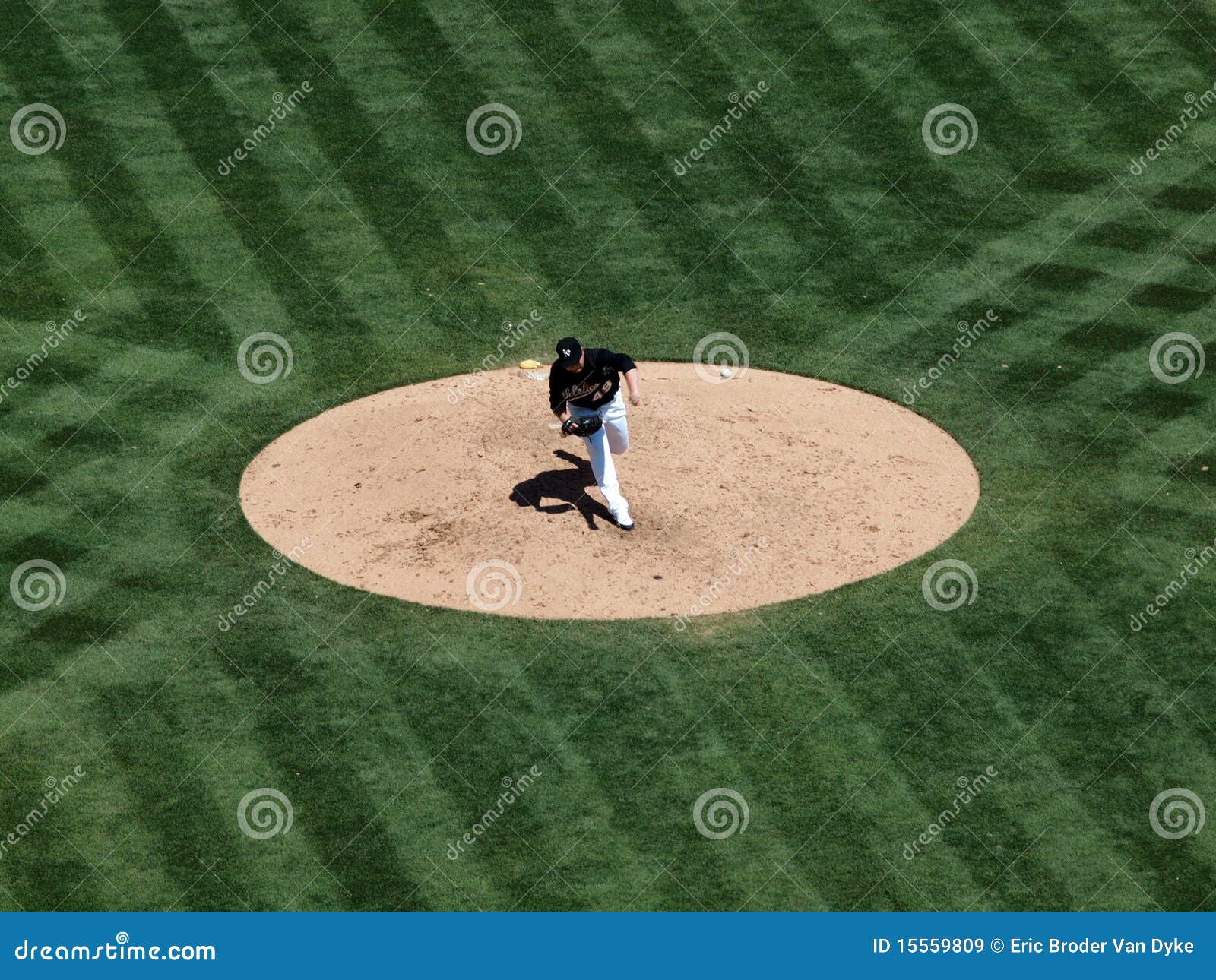 Brett Anderson Throws Fastball with Ball in Air Editorial Stock Image ...