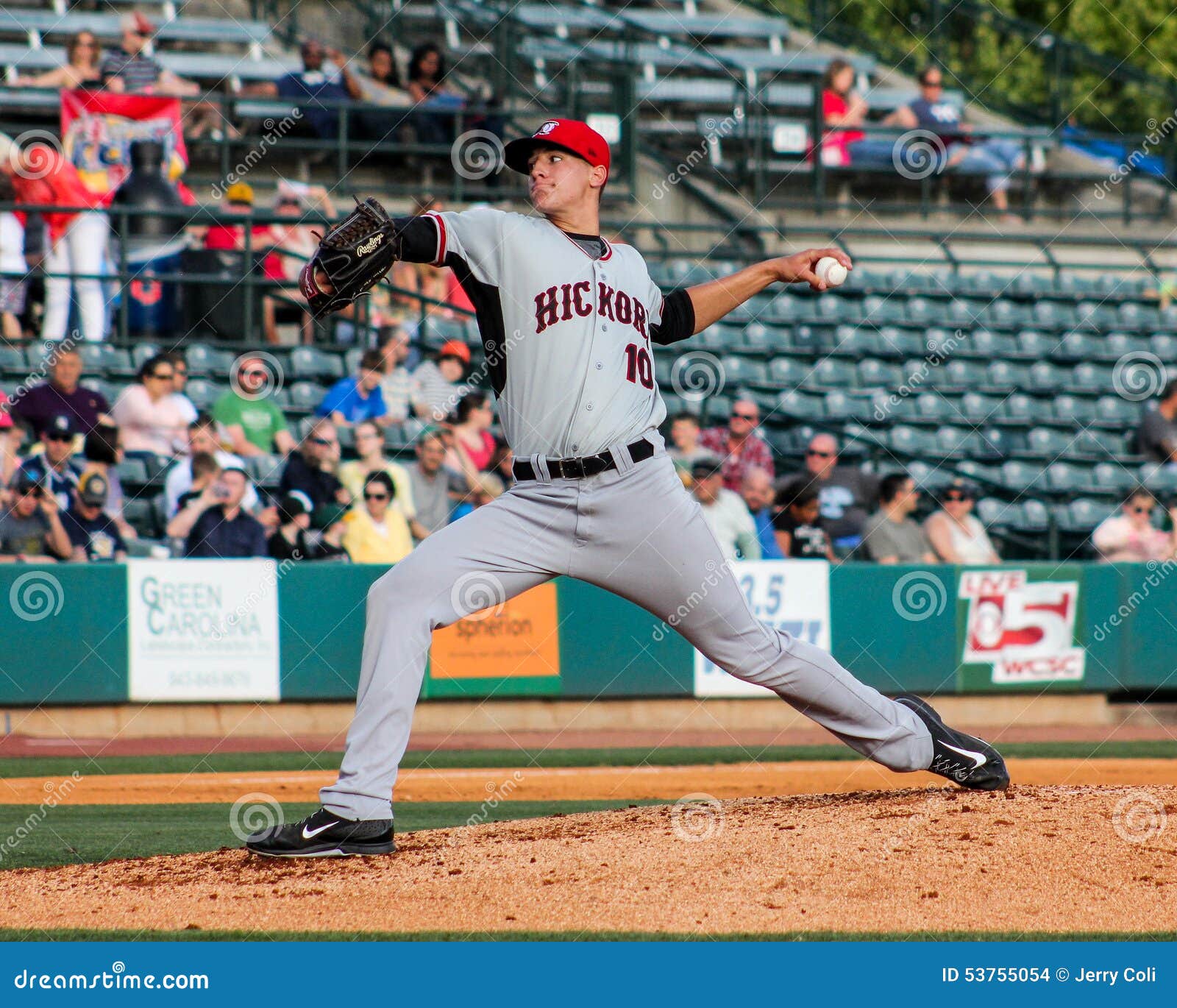 Brett Martin, Hickory Crawdads Editorial Stock Image - Image of pitcher ...