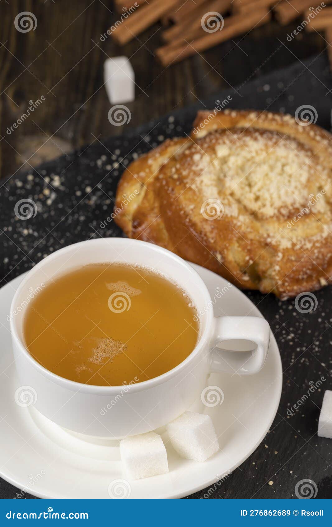 Brewed with Hot Water Tea Leaves of Green Tea Stock Image - Image of ...