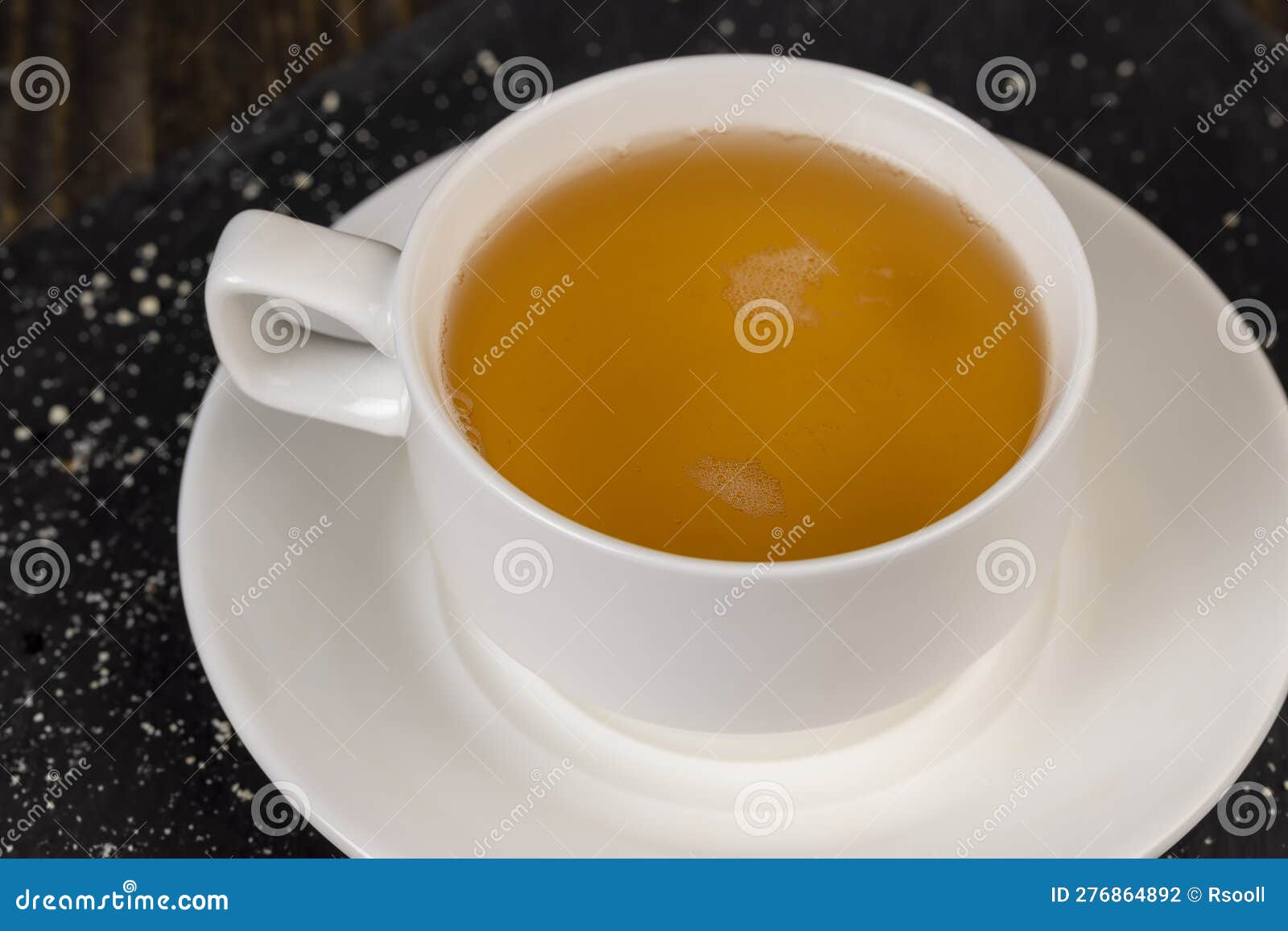 Brewed with Hot Water Tea Leaves of Green Tea Stock Photo - Image of ...