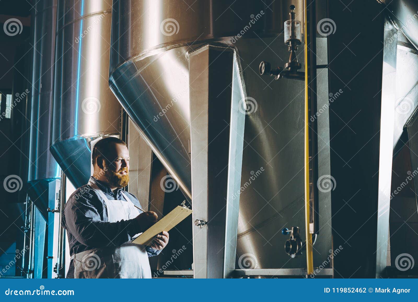 Brewery Brewer Beer Factory Stock Photo - Image of stainless, machinery ...