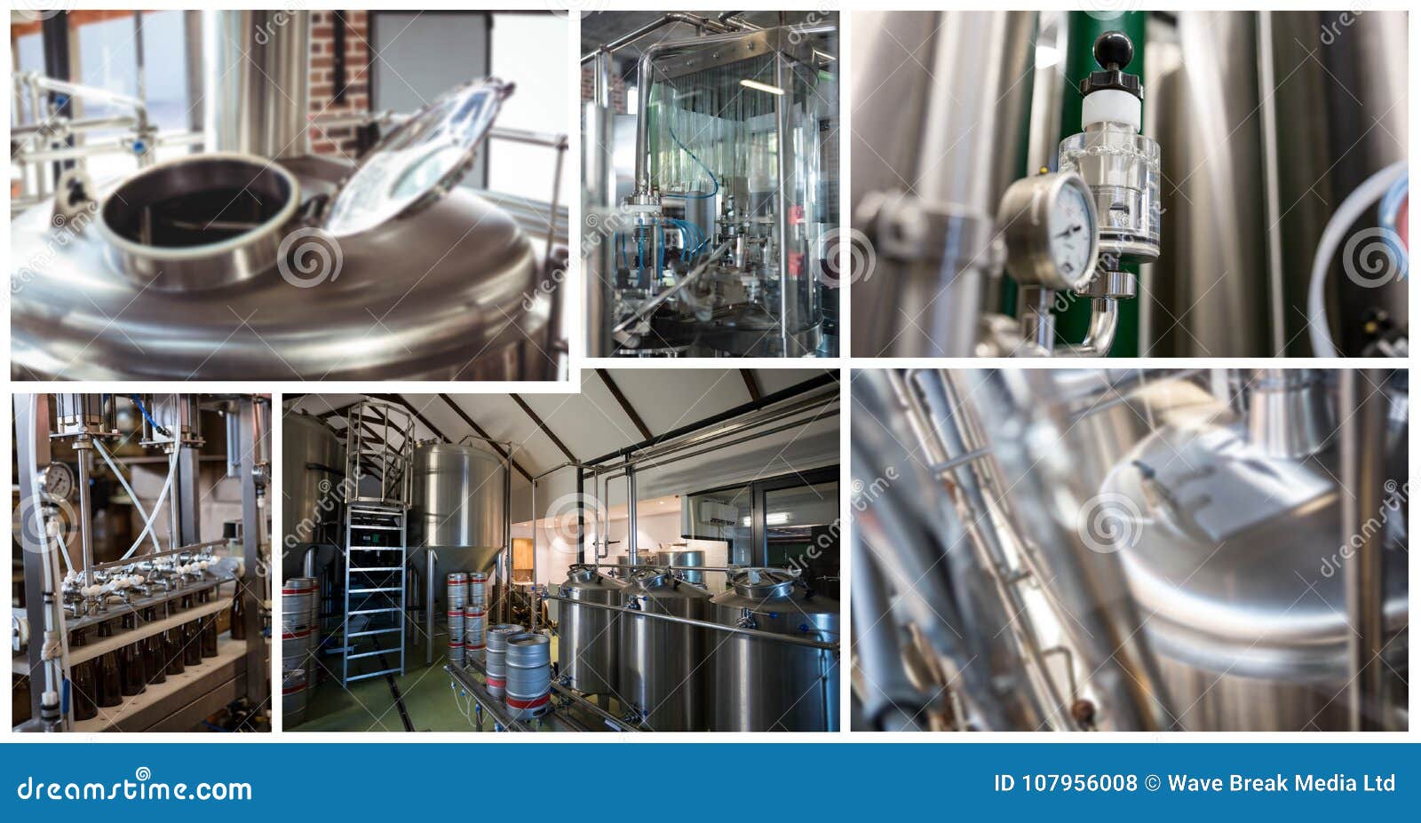 Brewery factory collage stock photo. Image of machine - 107956008