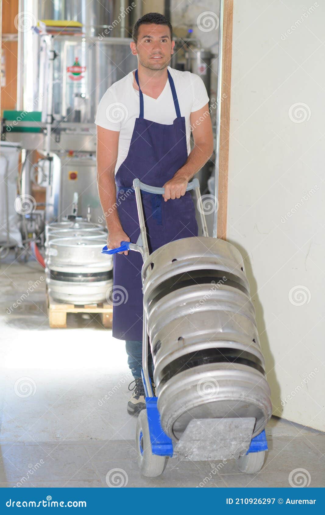 Brewery Holding Keg Brewery Factory Stock Image - Image of ...