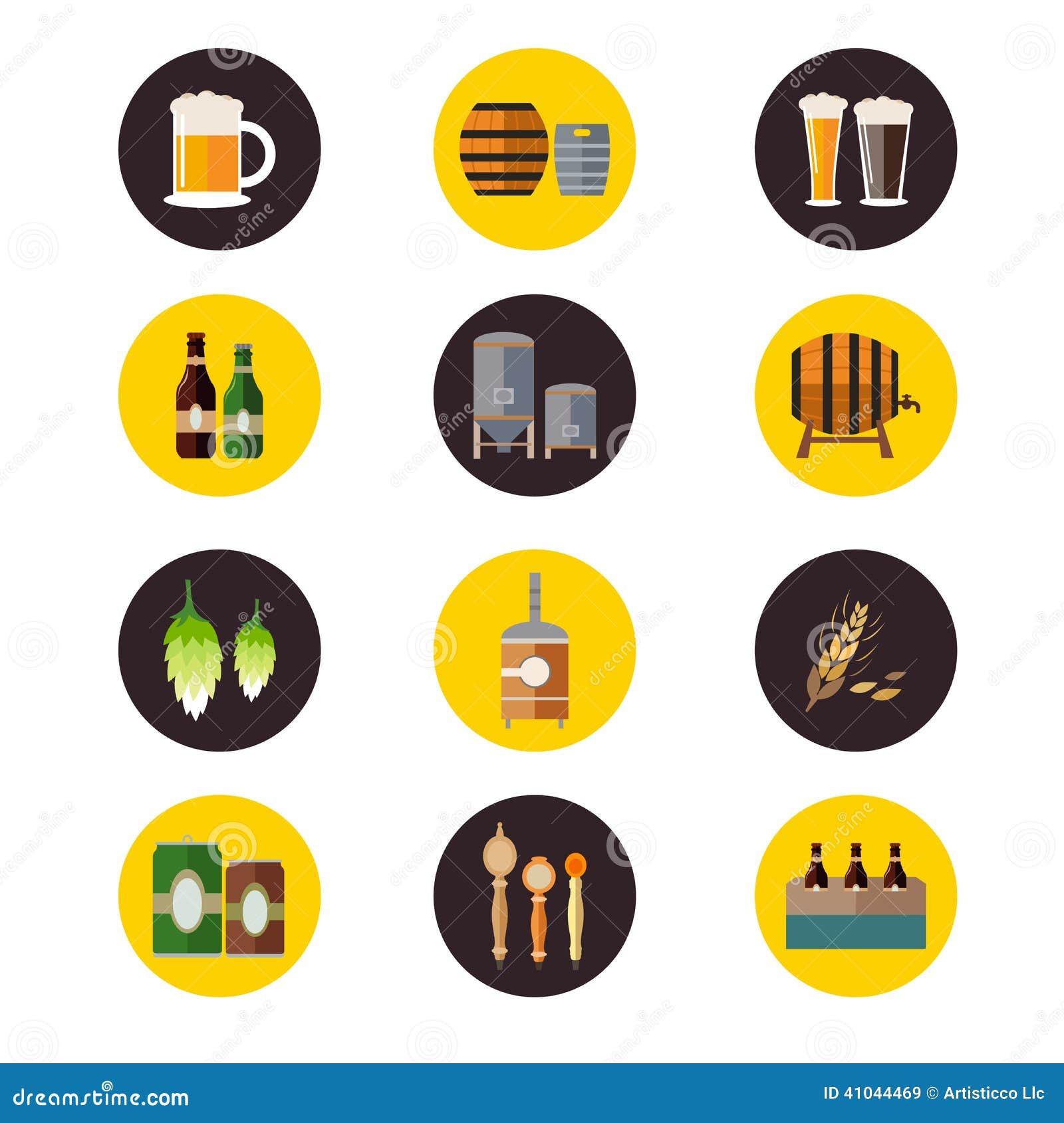 Brewery icons stock vector. Illustration of wheat, clipart - 41044469