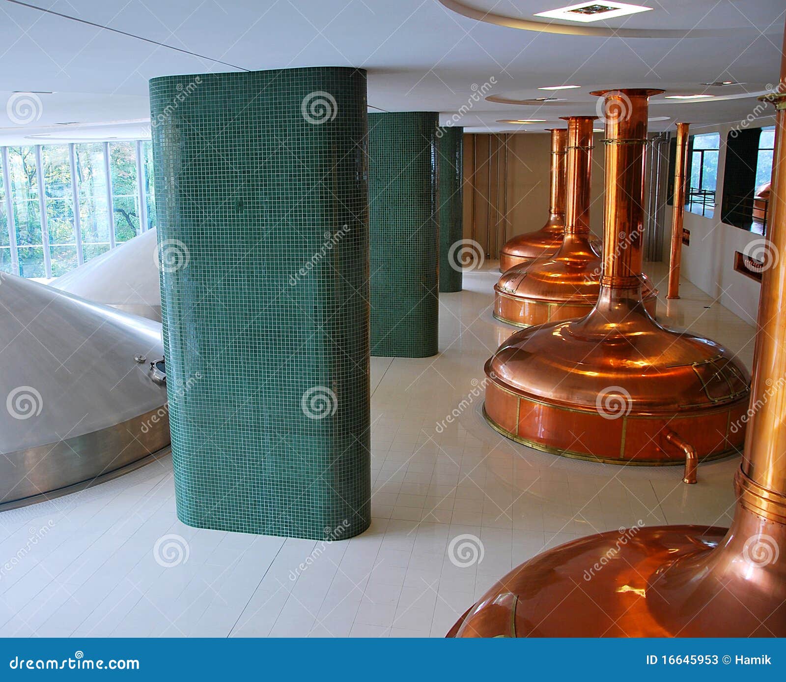 Brewery interior stock image. Image of reflection, beer - 16645953