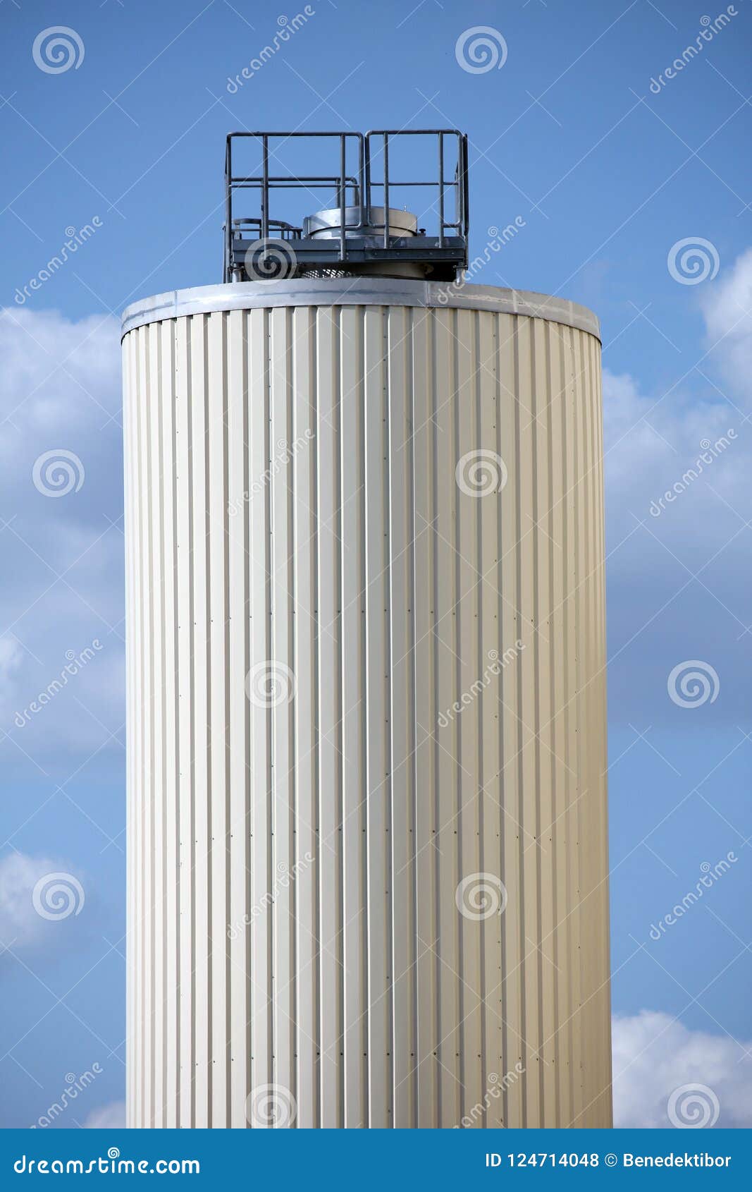 Brewery Silo Against Blue Sky Stock Photo - Image of background ...