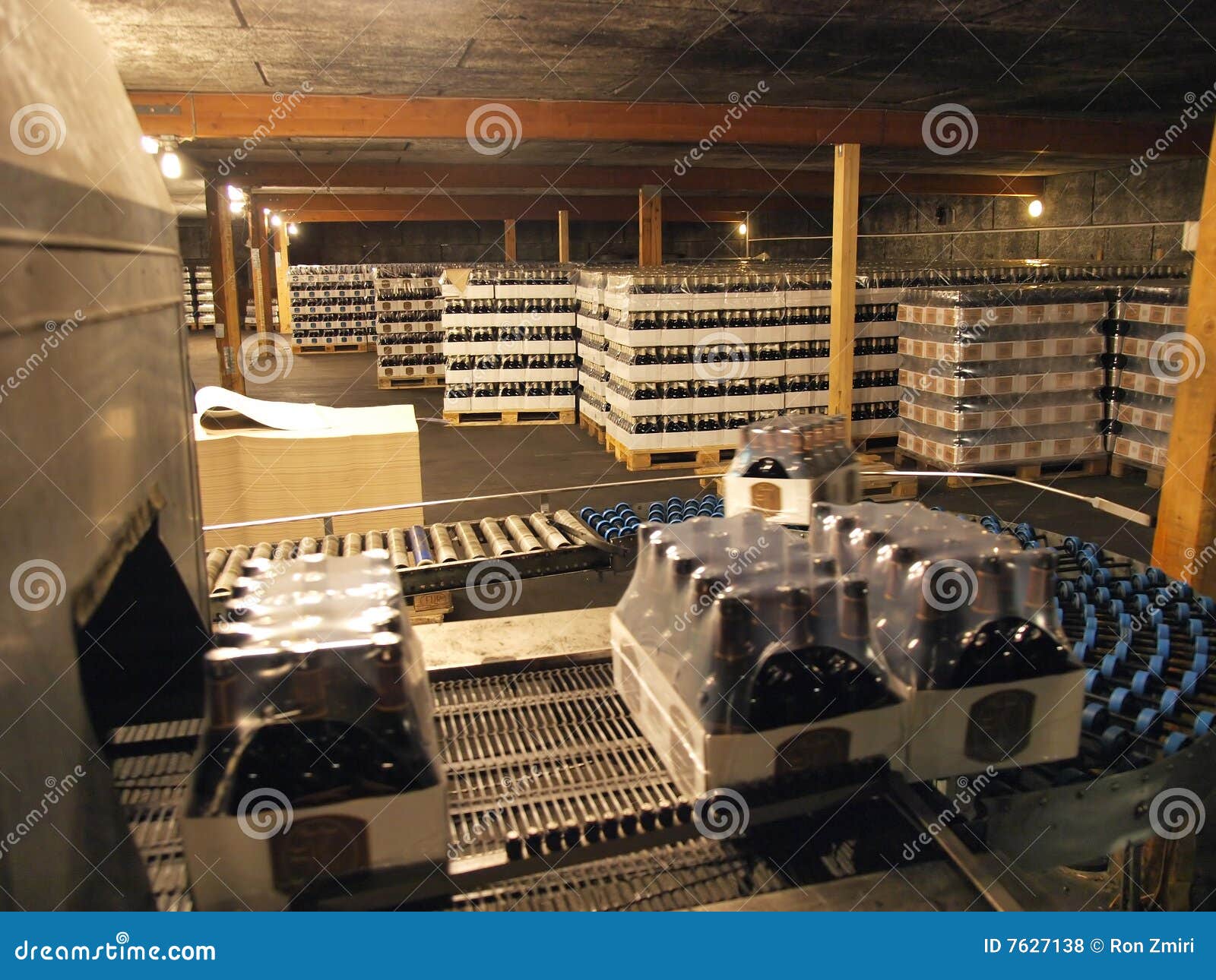 Brewery Warehouse Packaging Line Stock Photo - Image of automated ...