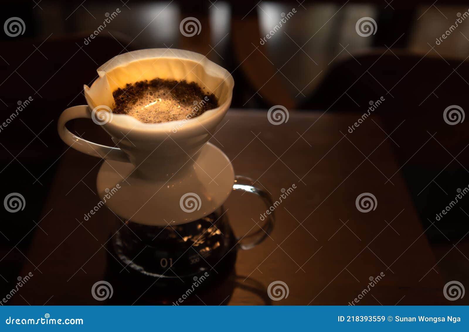 Tools to make drip coffee stock image. Image of delicious - 218393559