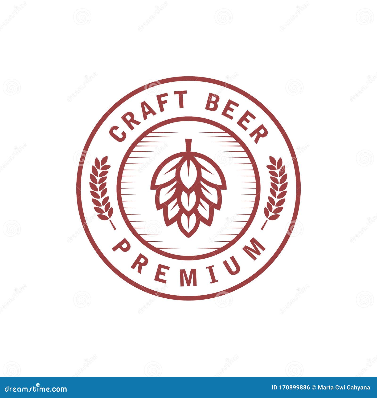 Brewing Emblem Logo Premium Vector Stock Vector - Illustration of ...